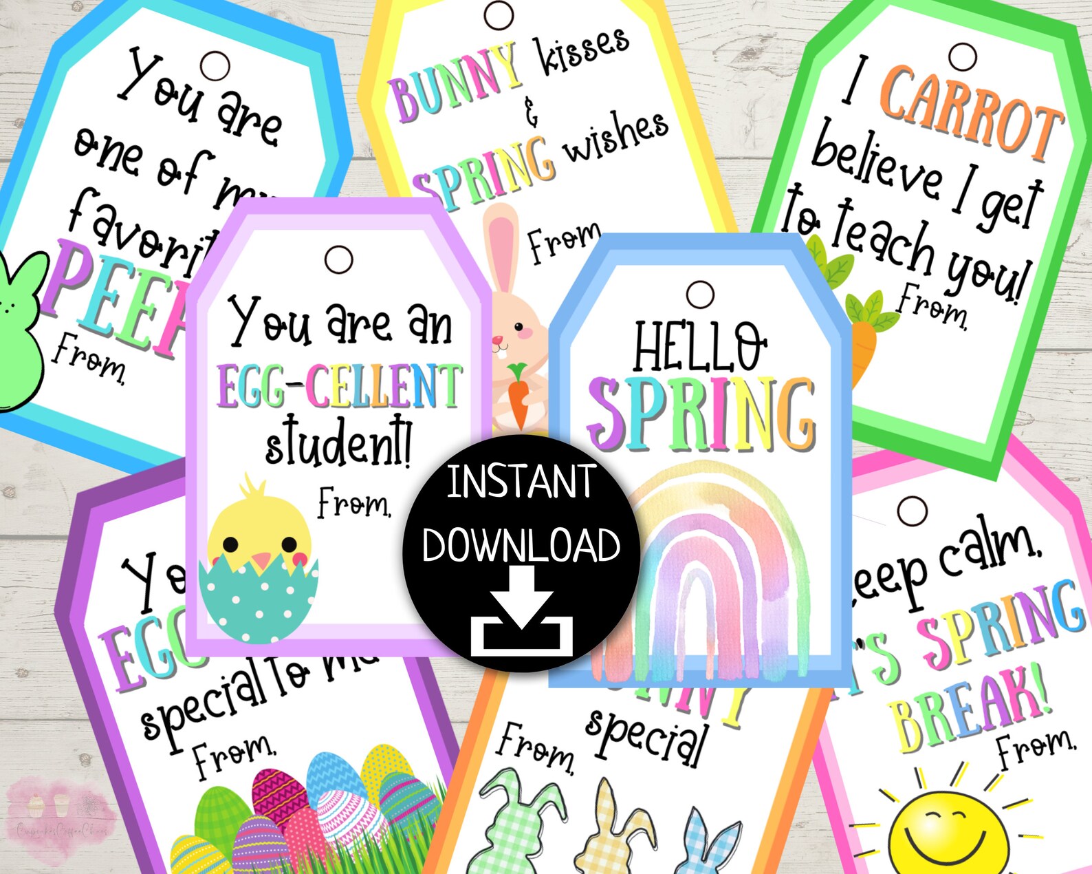 Spring Gift Tags Gift Tags for Students Spring Break Tags Student Gift ...