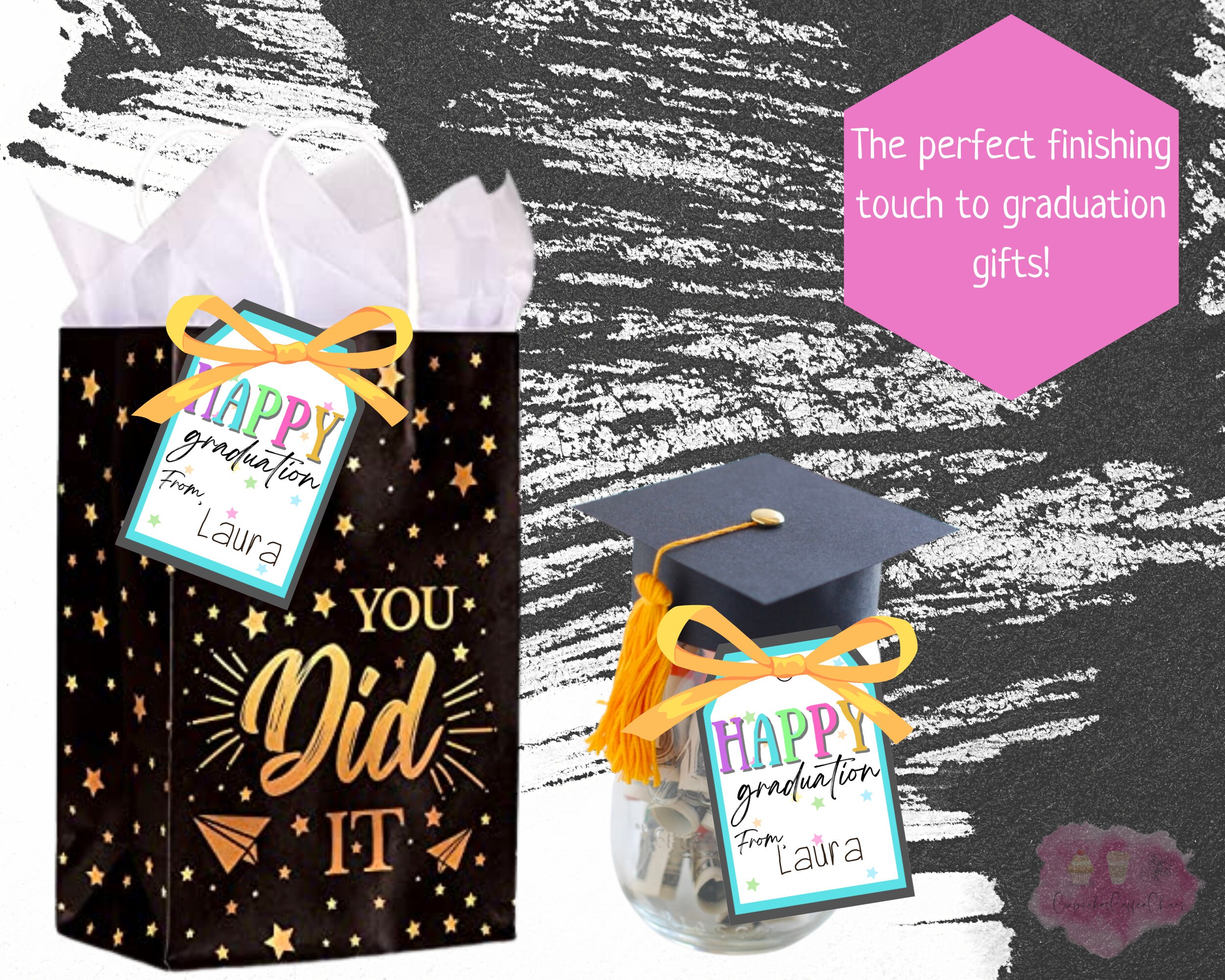 Etiquetas de graduación feliz / Etiquetas de regalo de graduación ...