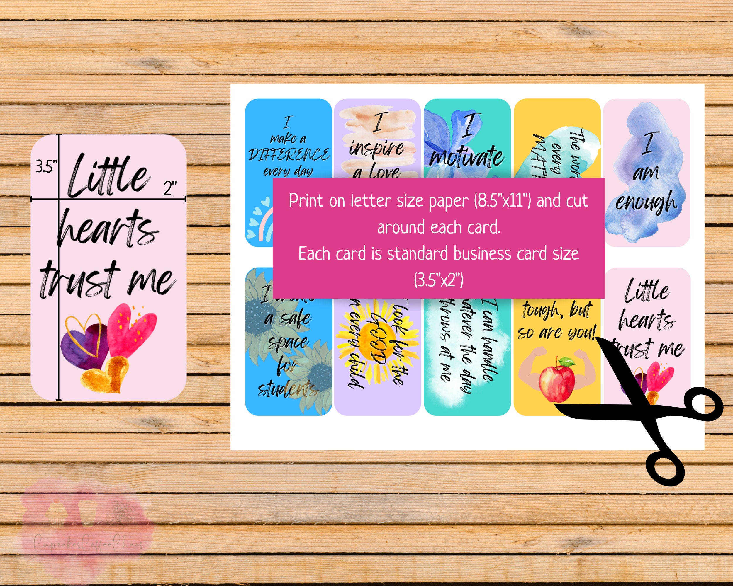 Positive Affirmation Cards for Teachers | Motivation Cards | Positive ...