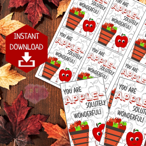 Apple Pun Card - Etsy