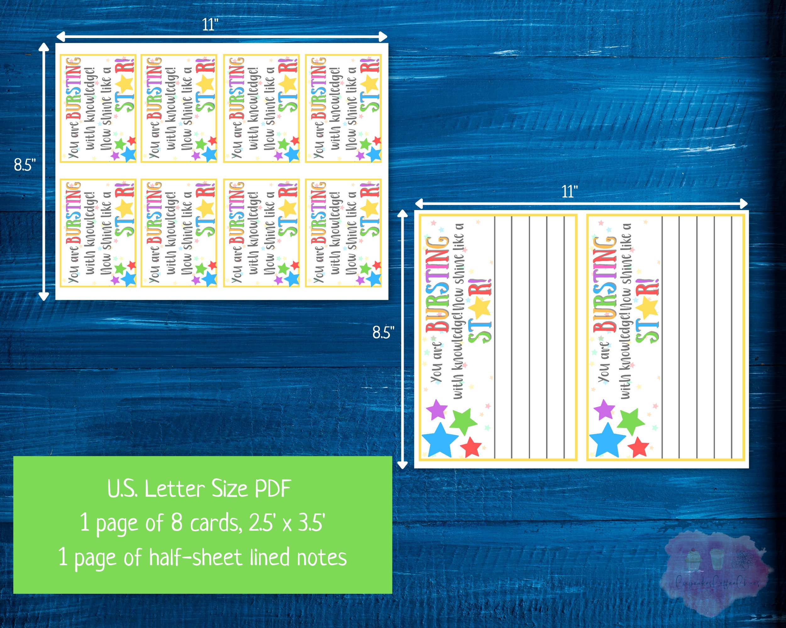 Bursting With Knowledge Shine Like a Star | Testing Motivation Notes to ...