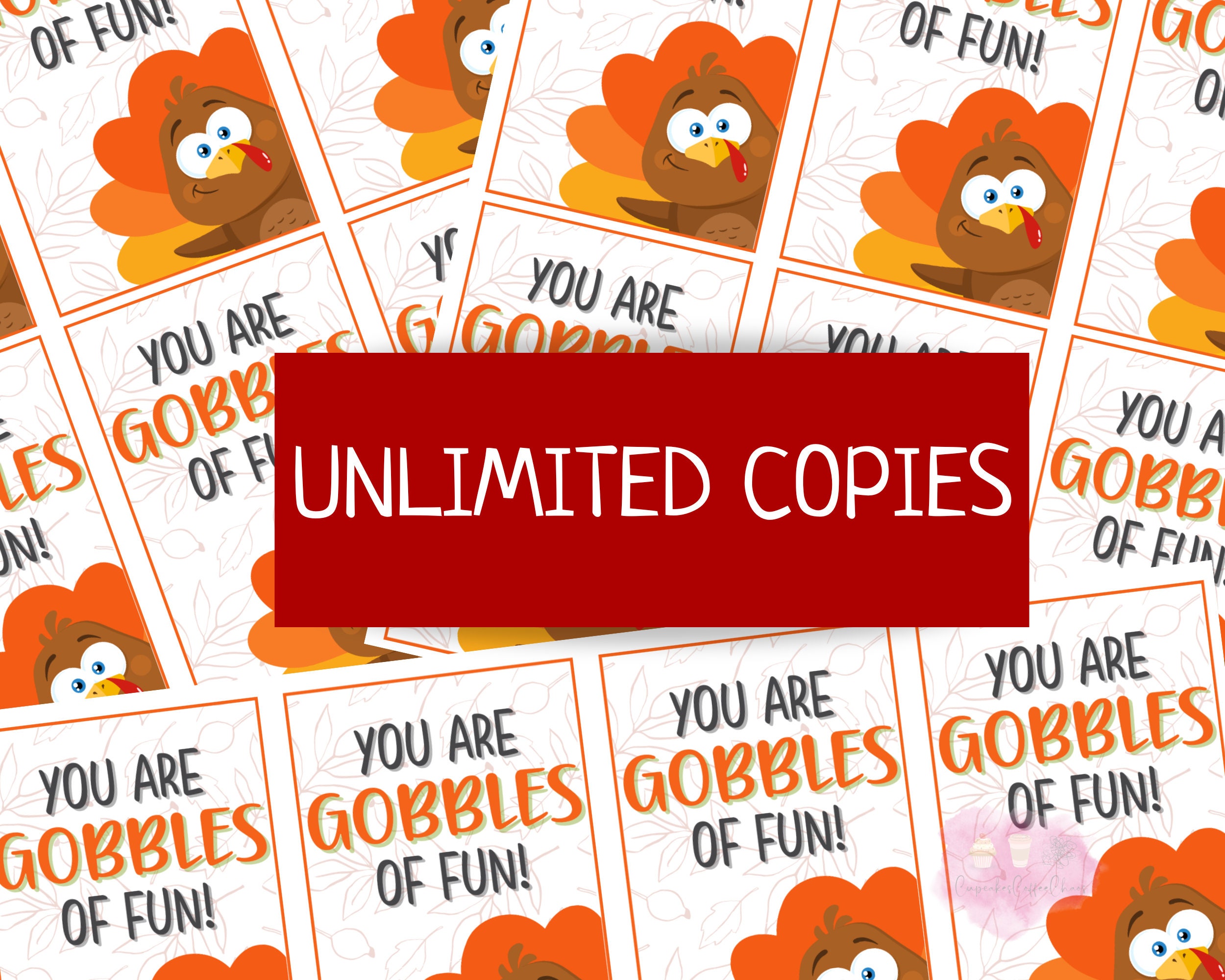 You Are Gobbles of Fun Gift Tag | Turkey Gobble Pun Treat Tags | Note ...