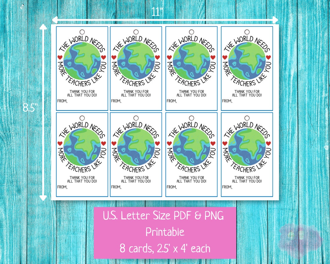 The World Needs More Teachers Like You Tags Teacher | Etsy