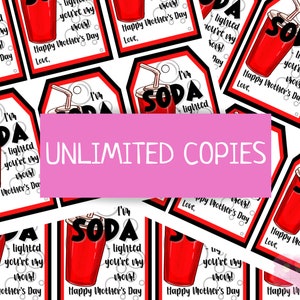 Soda-lighted You Are My Mom Tags | Mother's Day Tags | Printable Gift ...