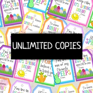 Spring Gift Tags | Gift Tags for Students | Spring Break Tags | Student ...