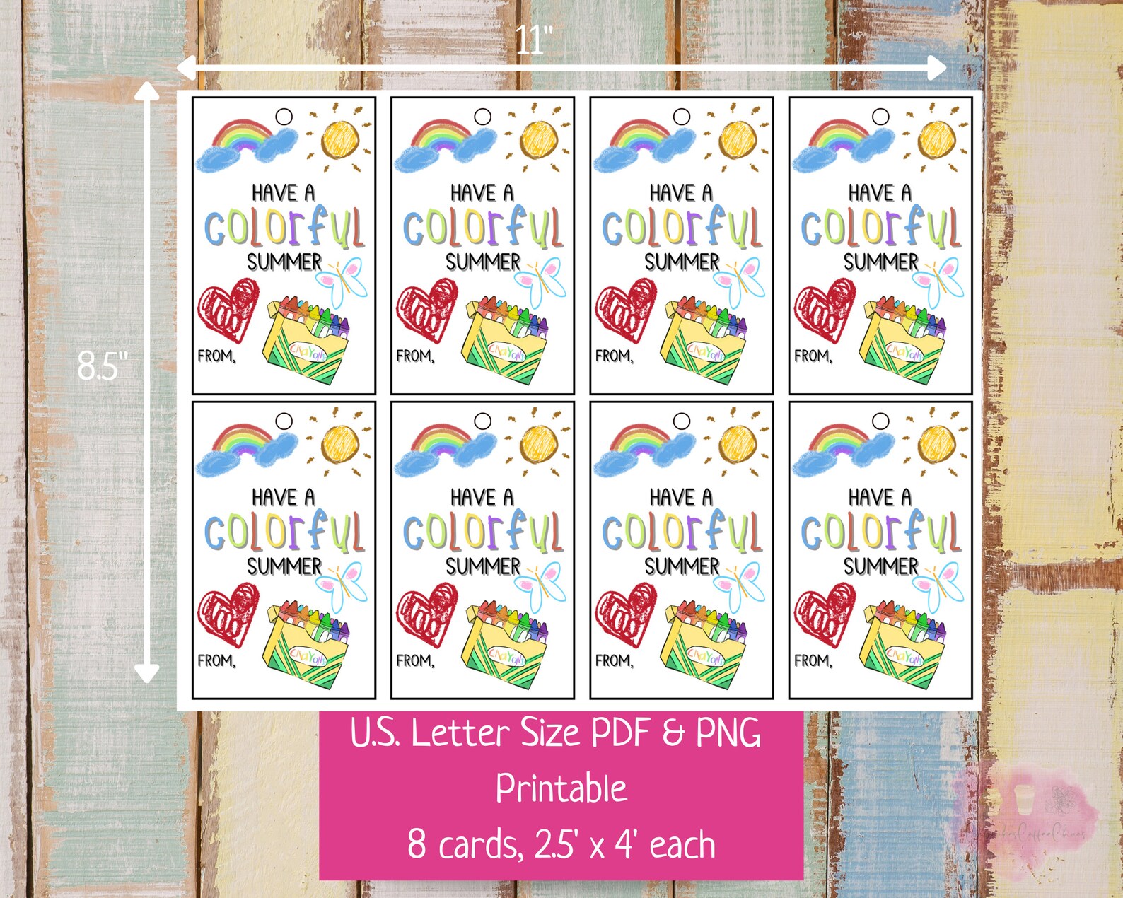Have a Colorful Summer Gift Tag | End-of-year Summer Gift Tag | Crayon ...