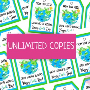 Tiny Seeds Grow Mighty Blooms | Earth Day Tags | Teacher Gift Tag ...