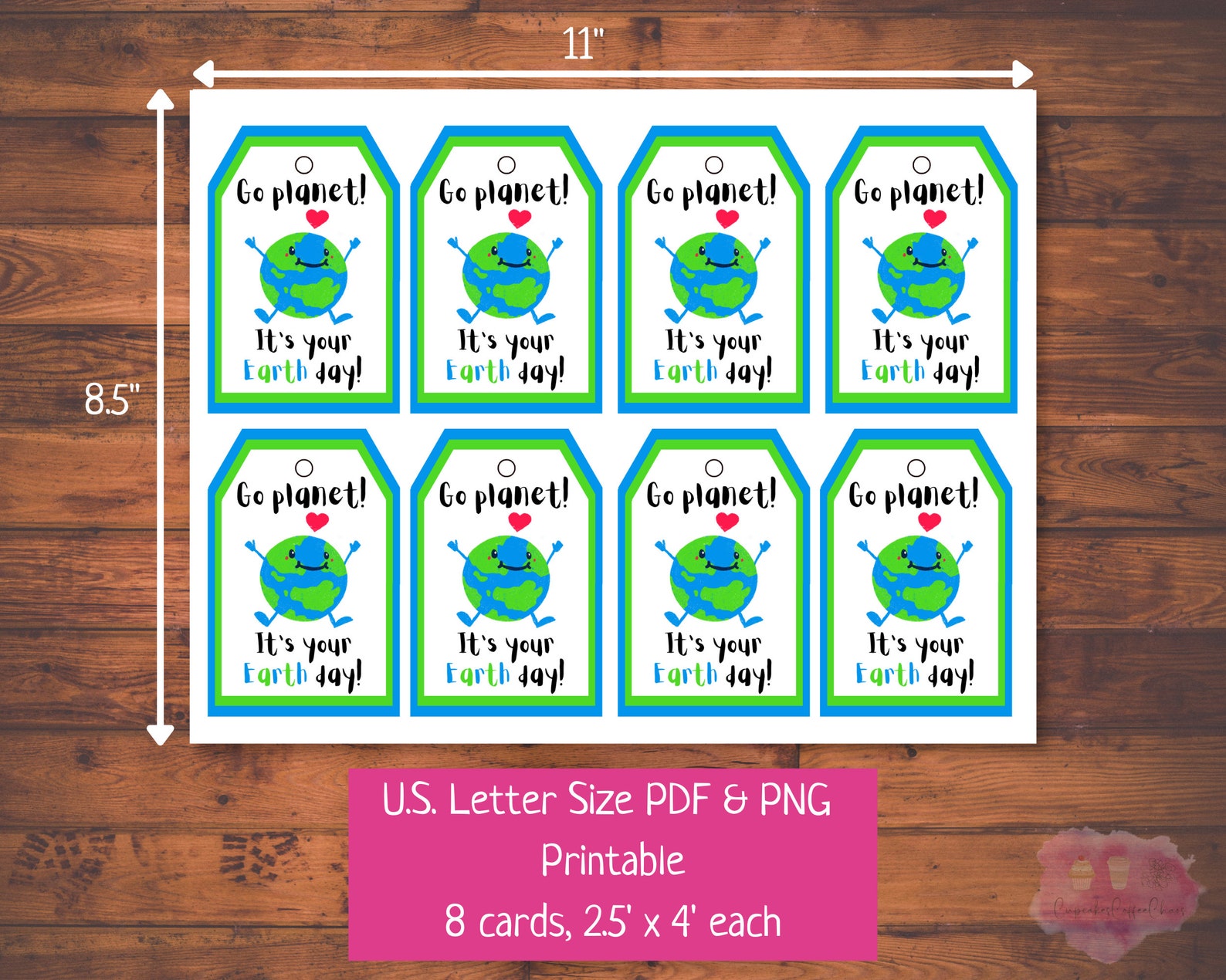 Go Planet! It's Your Earth Day! | Earth Day Tags | Teacher Gift Tag ...