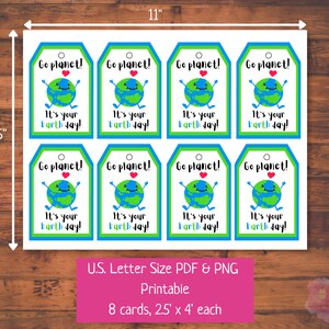 Go Planet! It's Your Earth Day! | Earth Day Tags | Teacher Gift Tag ...