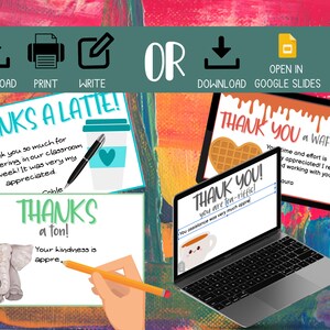 EDITABLE Punny Thank You Notes | Cute Pun Phrases | Type or Hand Write ...