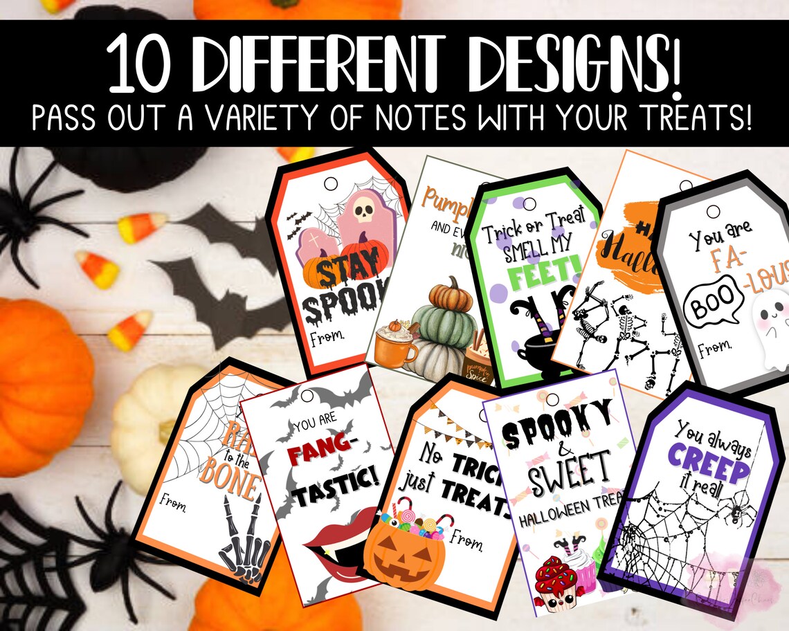 Cute Halloween Gift Tags BUNDLE | Spooky Season Treat Tags | Trick or ...
