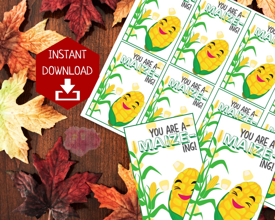 You Are A-maize-ing Gift Tag | Corn Maize Pun Treat Tags | Note to ...