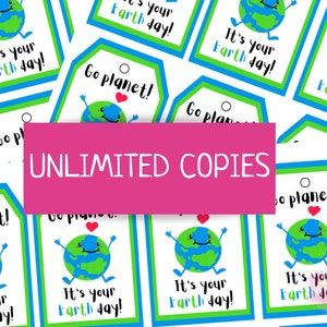 Go Planet! It's Your Earth Day! | Earth Day Tags | Teacher Gift Tag ...