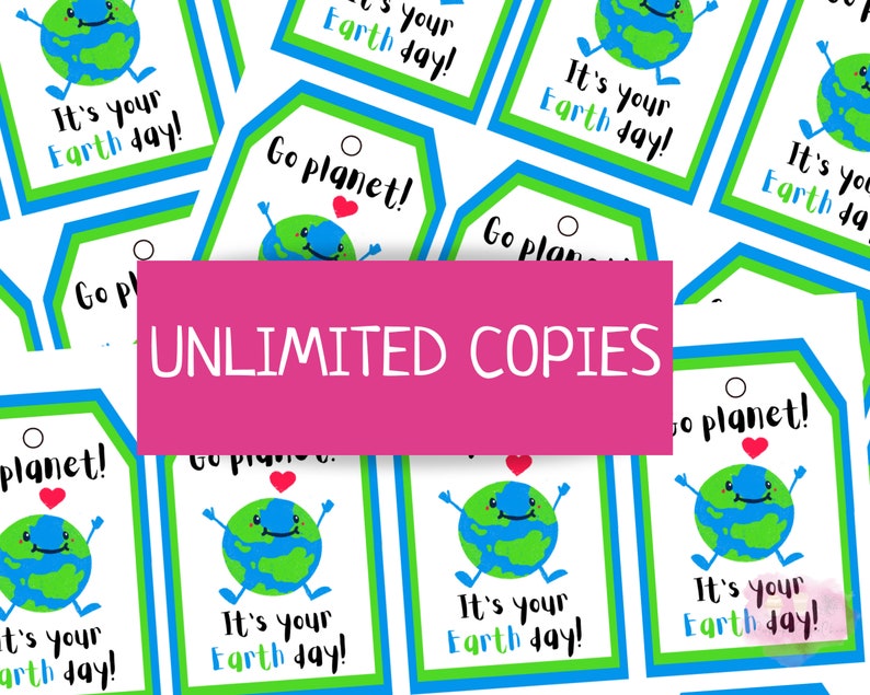 Go Planet! It's Your Earth Day! | Earth Day Tags | Teacher Gift Tag ...