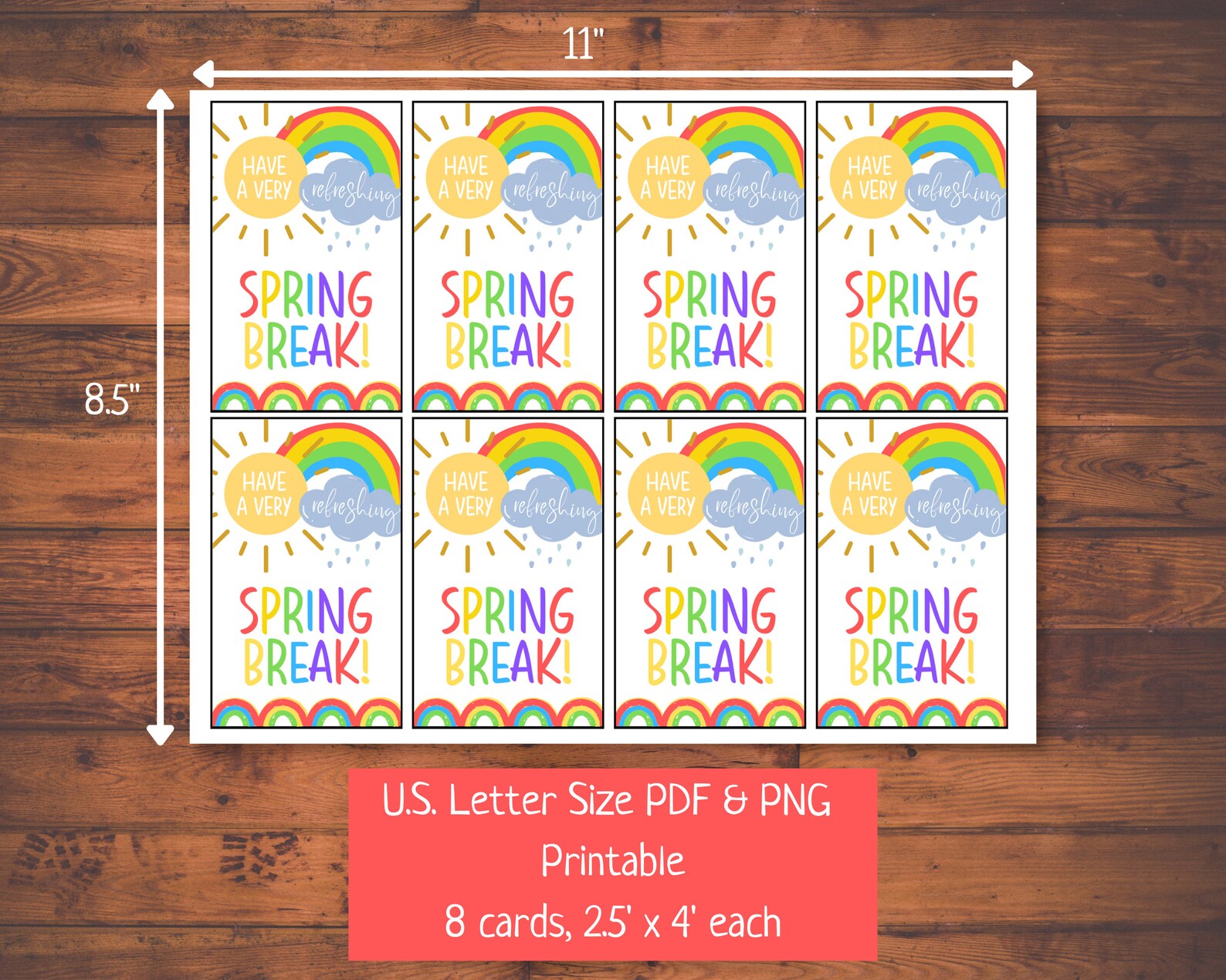 Have a Refreshing Spring Break Tag | Spring Gift Tags | Spring Break ...