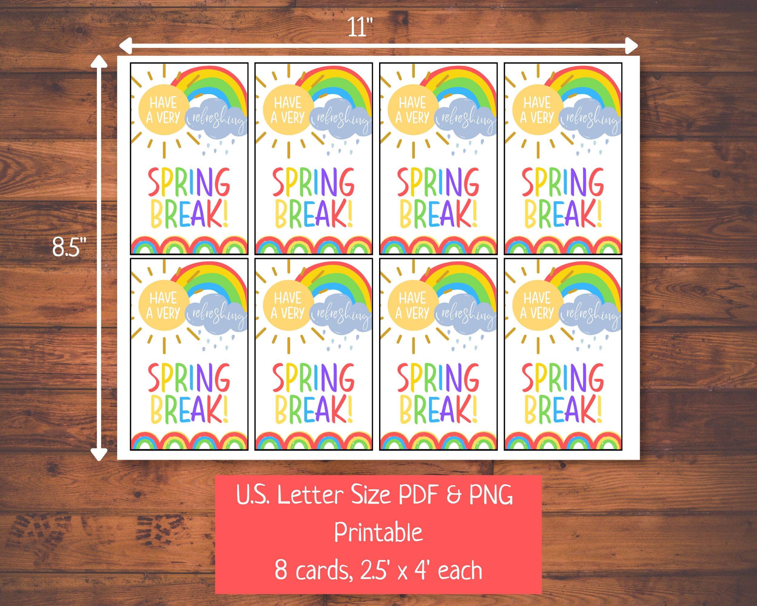 Have a Refreshing Spring Break Tag | Spring Gift Tags | Spring Break ...