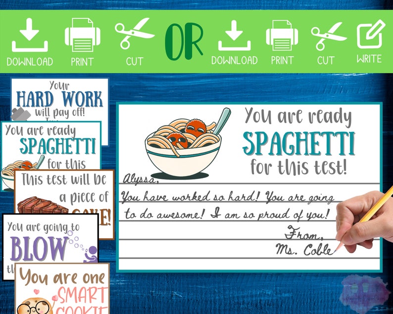 Testing Notes to Students BUNDLE | Motivation Notes | Lunchbox Treat ...
