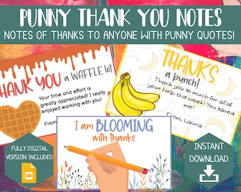 EDITABLE Thank You Notes From Teacher or Office Staff | Type or Hand ...