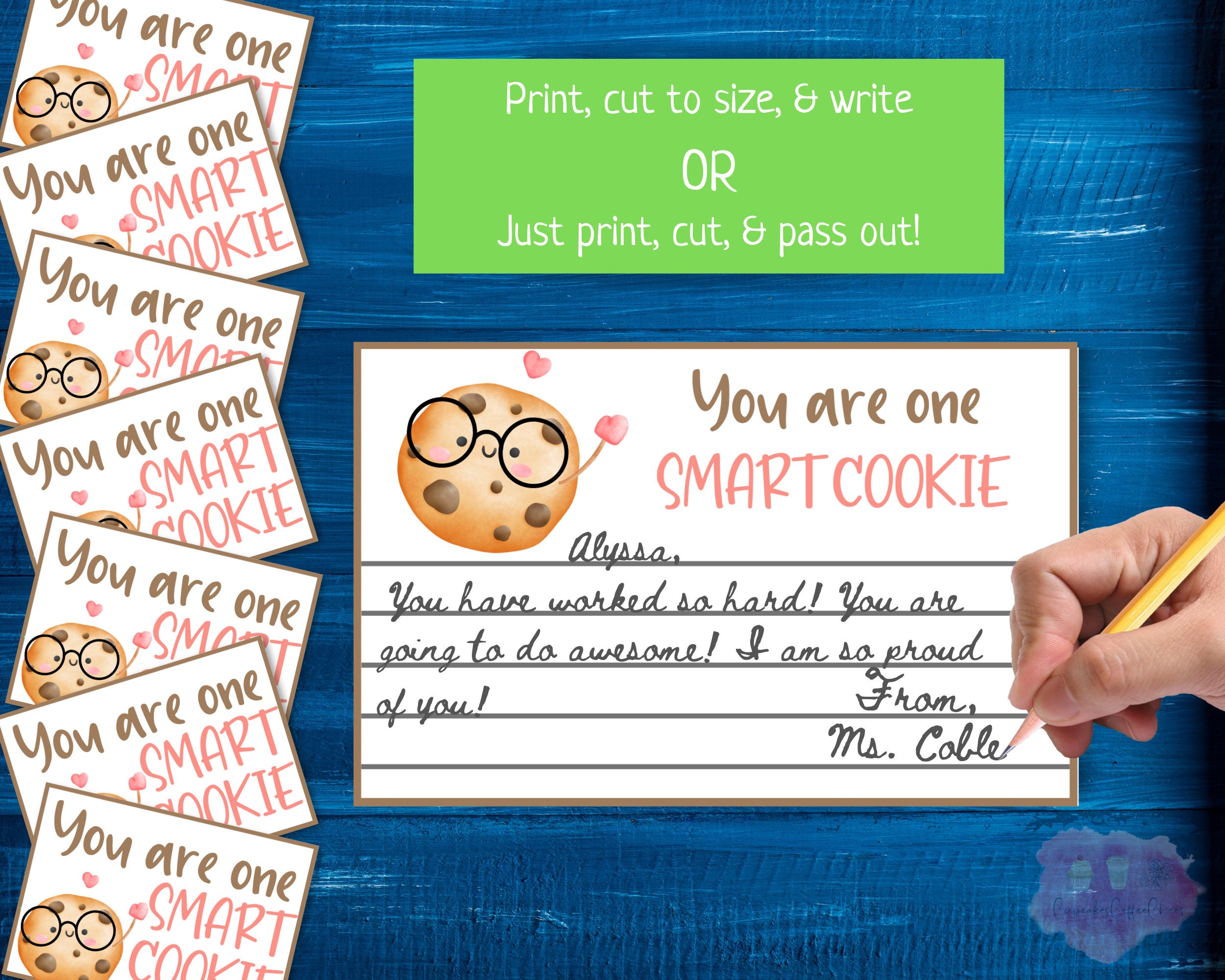 You Are One Smart Cookie | Testing Motivation Notes to Students | Note ...