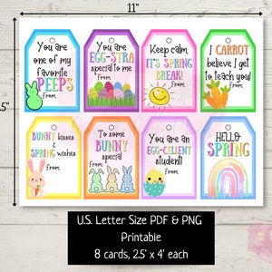 Spring Gift Tags | Gift Tags for Students | Spring Break Tags | Student ...