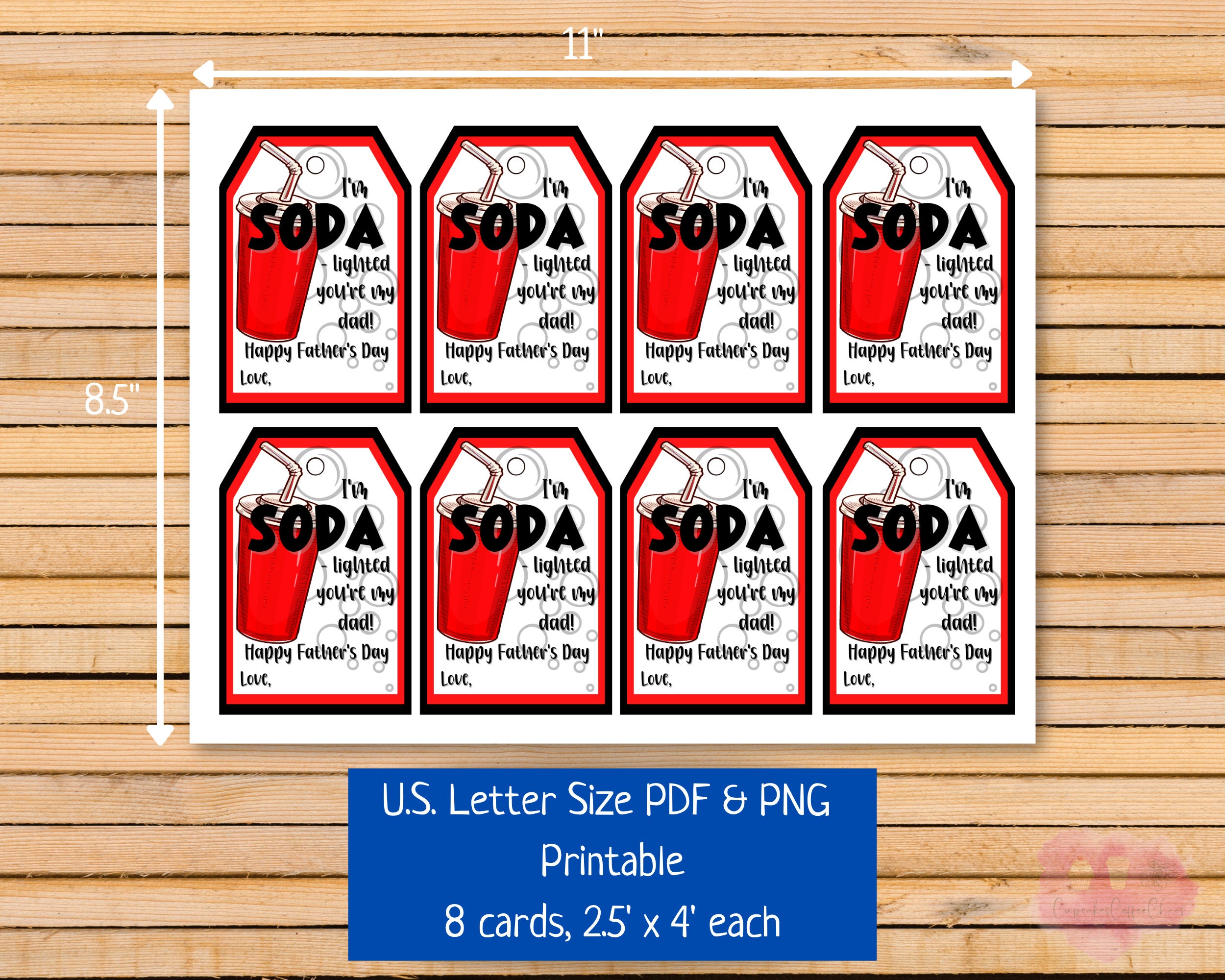 Soda-lighted You Are My Dad Tags | Father's Day Tags | Printable Gift ...