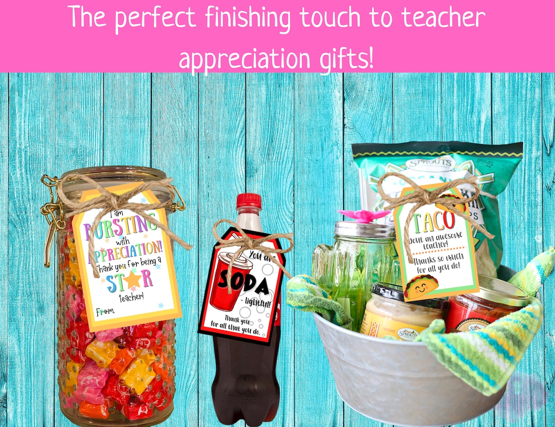 Teacher Appreciation Gift Tag BUNDLE Teacher Appreciation Week Staff ...