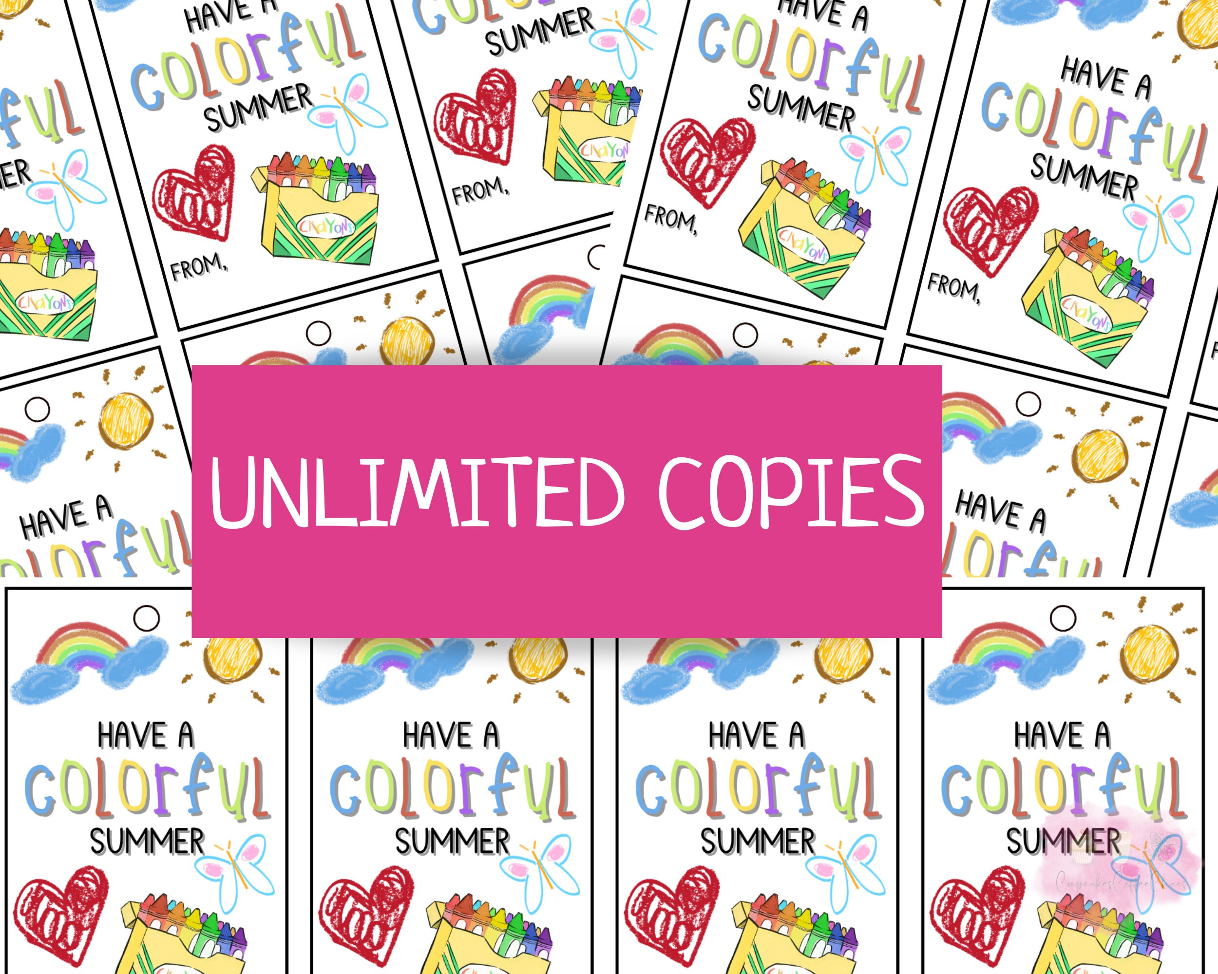 Have a Colorful Summer Gift Tag | End-of-year Summer Gift Tag | Crayon ...