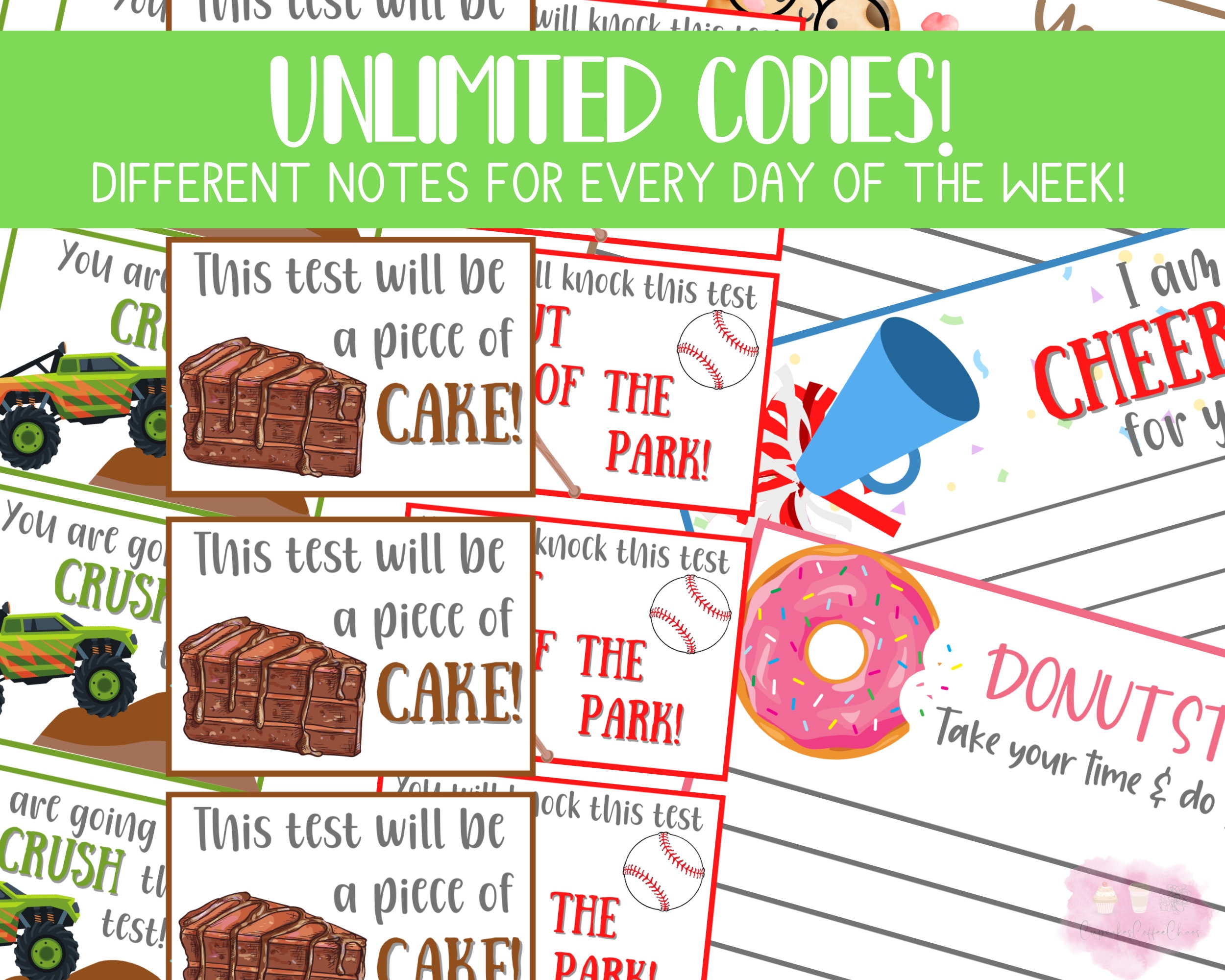 Testing Notes to Students BUNDLE | Motivation Notes | Lunchbox Treat ...