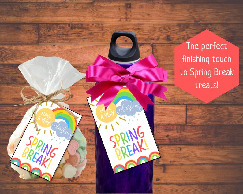Have a Refreshing Spring Break Tag | Spring Gift Tags | Spring Break ...