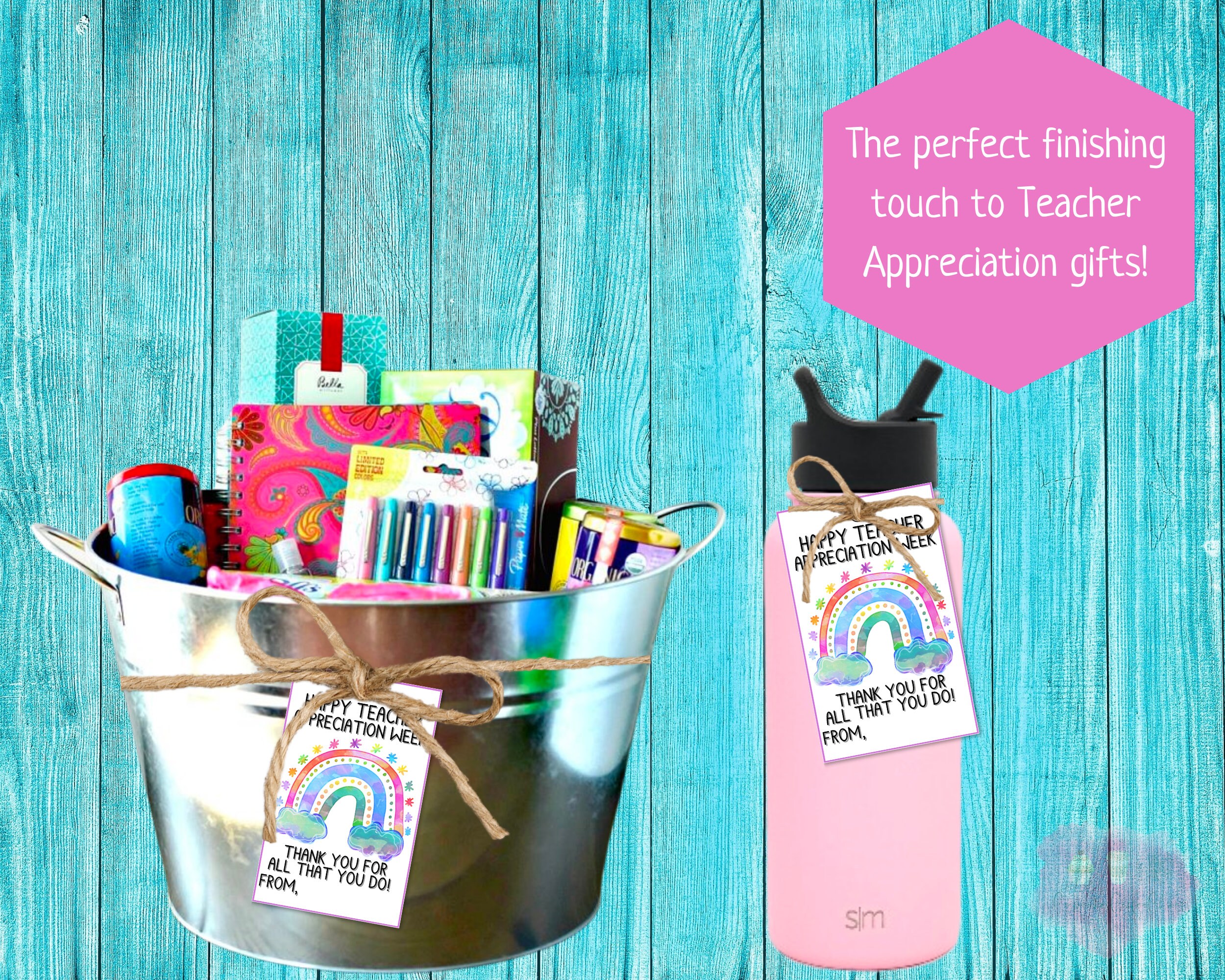 Happy Teacher Appreciation Tags Rainbow Gift Tag Teacher - Etsy