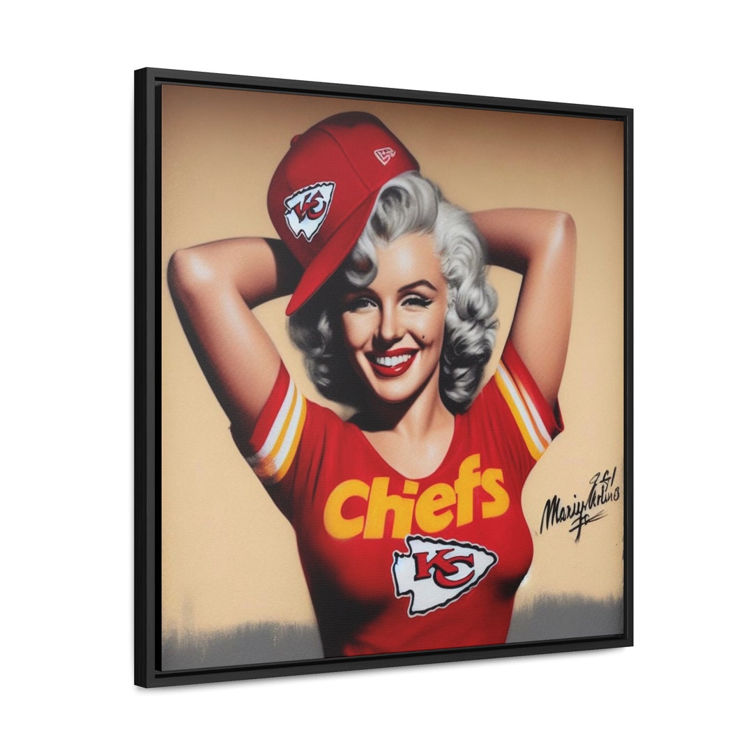 Marilyn Monroe Kansas City Chiefs Fan Floating Frame Canvas - Home ...