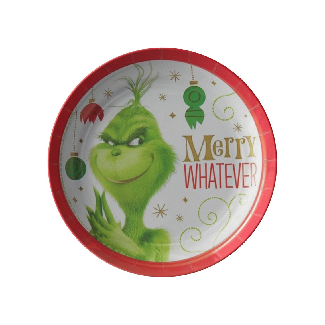 Merry Whatever Grinch Holiday Plate -table Decor - Etsy