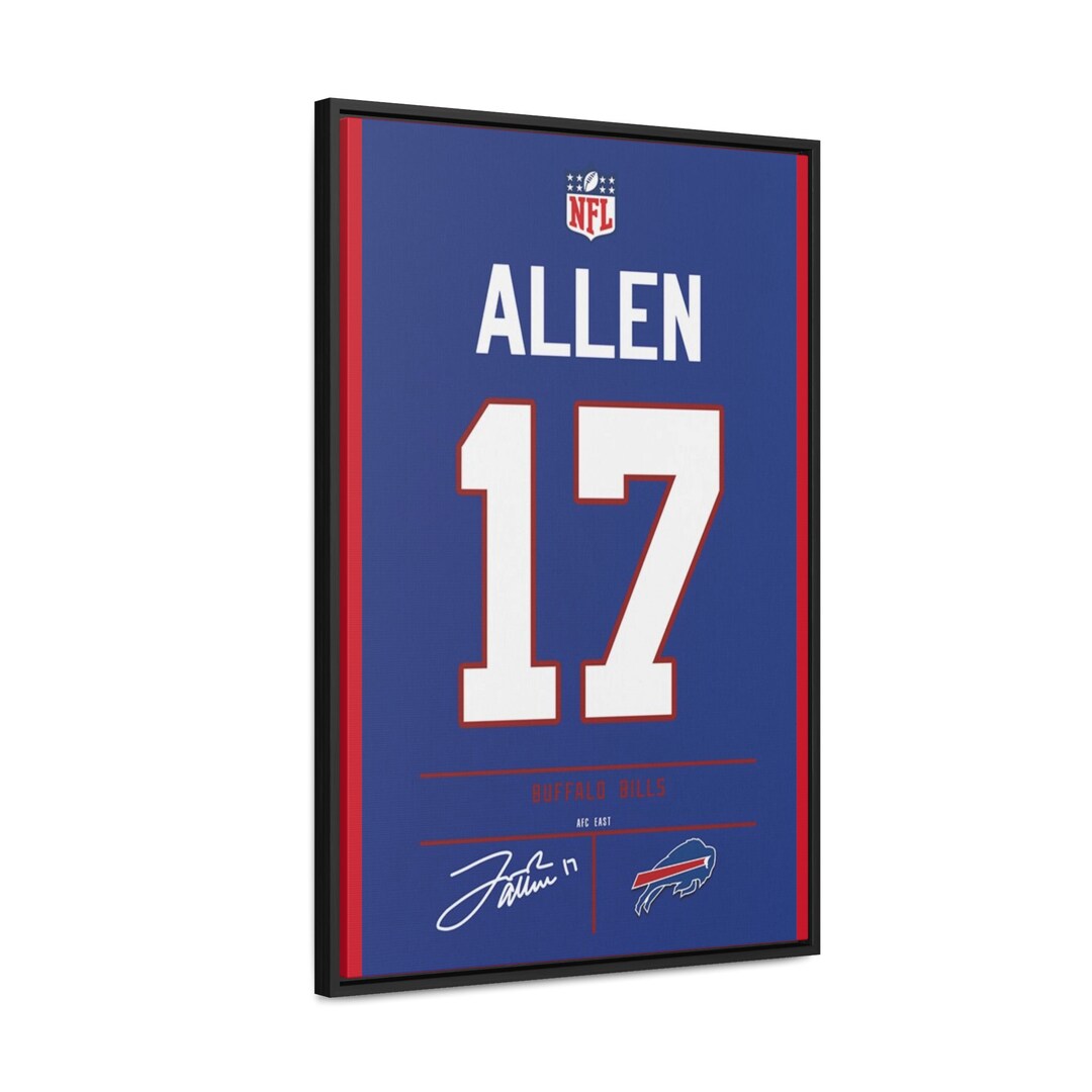 Buffalo Bills Josh Allen NFL Wall Decor Jersey Home Decor Art Floating ...