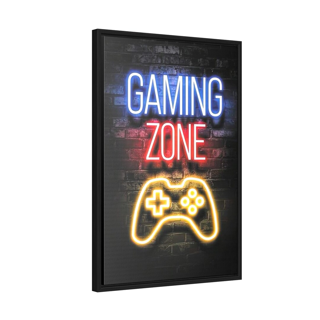 Gaming Zone Fun Home Wall Decor Floating Frame 16x24 - Etsy