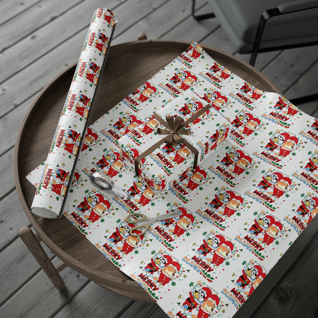 Merry Blueymas Bluey Christmas Wrapping Paper - Etsy