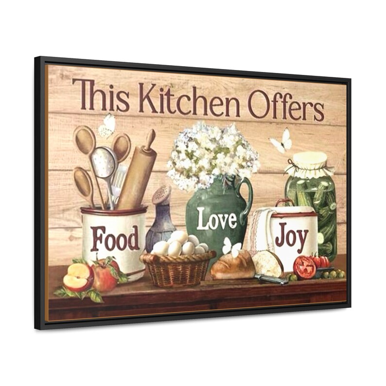 Cadre en toile flottante This Kitchen Offers 30 x 20 - Etsy France