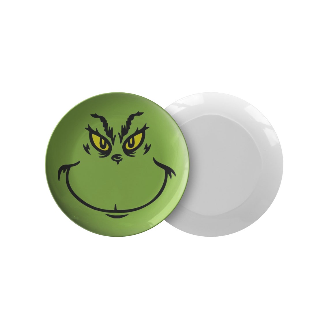Grinch Face Holiday Plate - Table Decor - Etsy