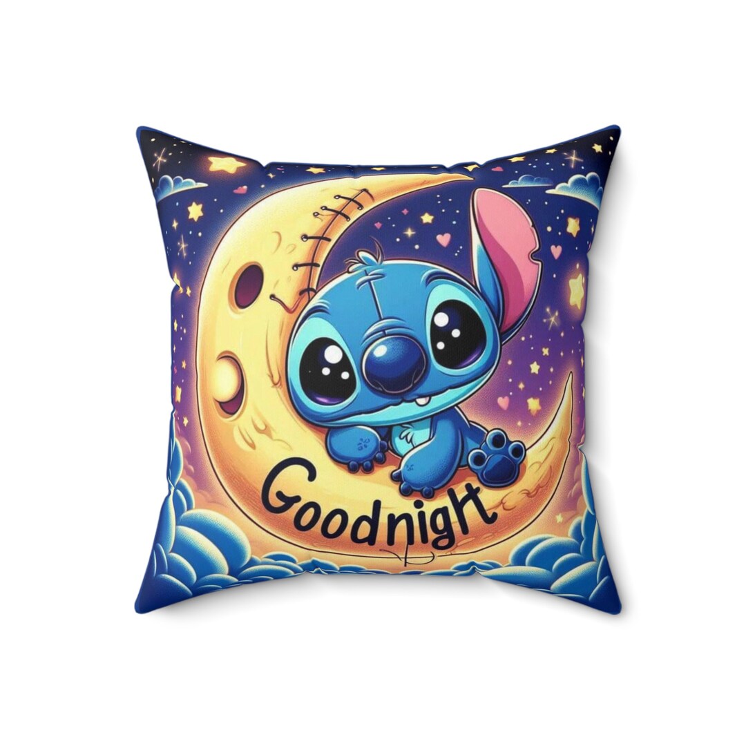 Stitch Goodnight Square Pillow - Etsy