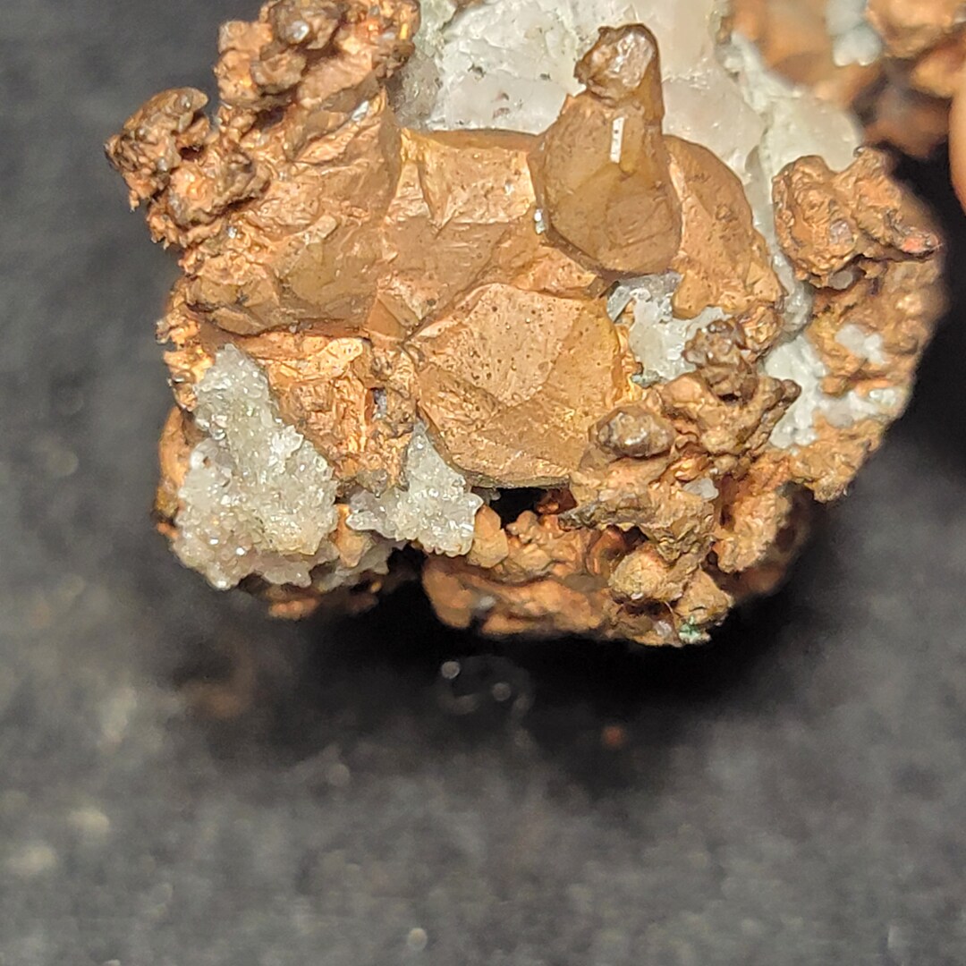 Copper Fine Copper Crystals in Calcite Hilton Mine, Keweenaw County ...