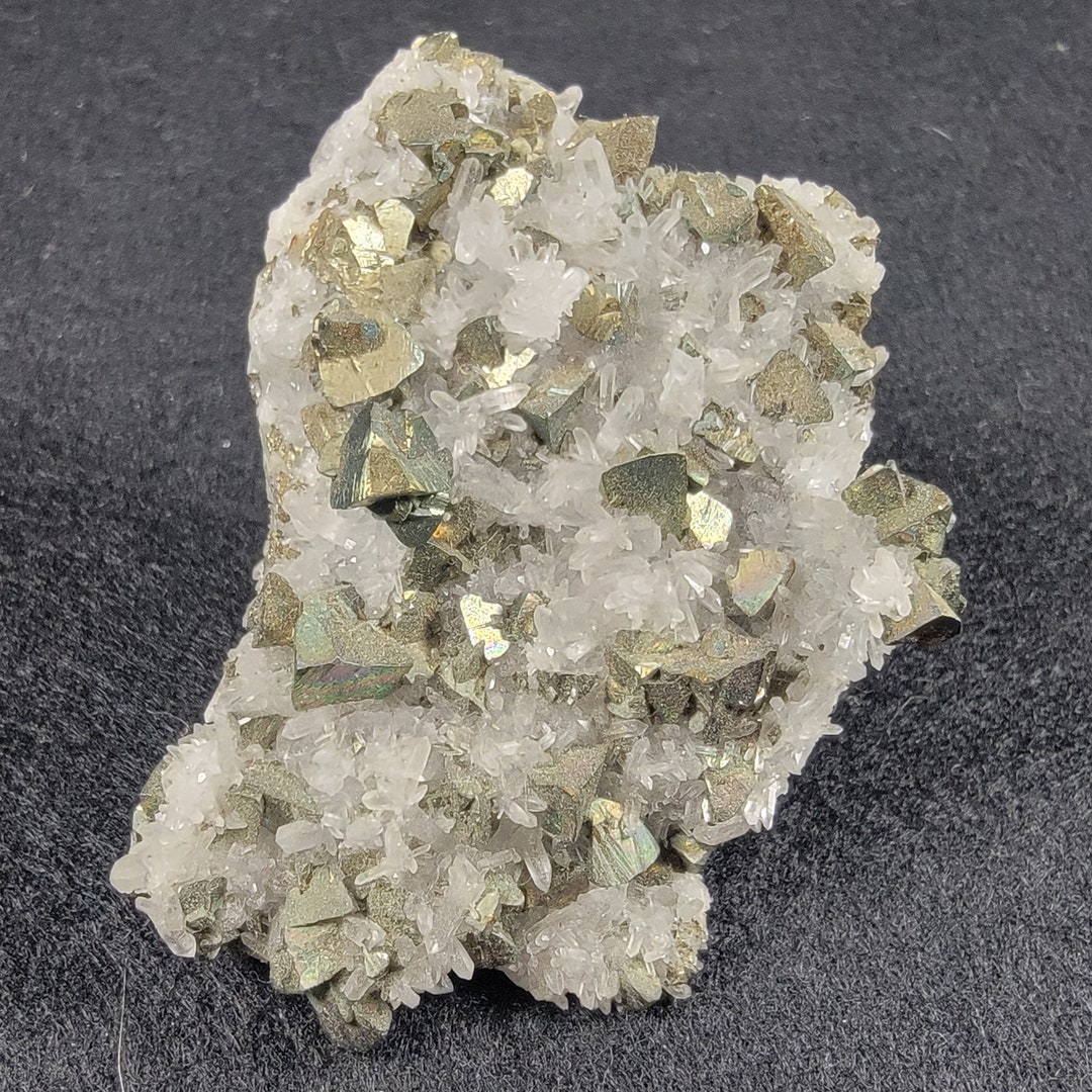 Iridescent Chalcopyrite on Quartz Huaron Mine Peru - Etsy