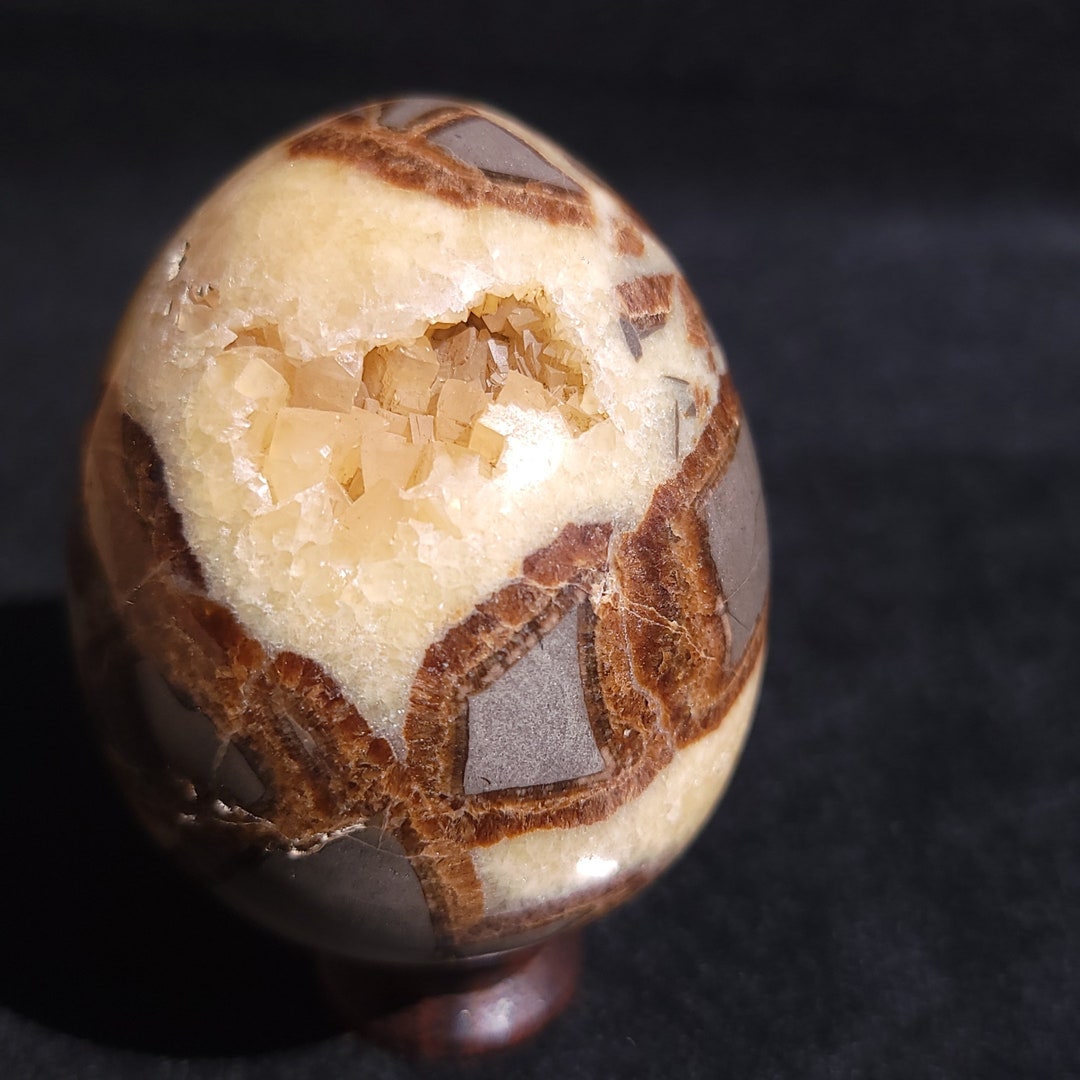 Septarian-egg - Nice Example With Sweet Little Pocket of Crystals - Etsy