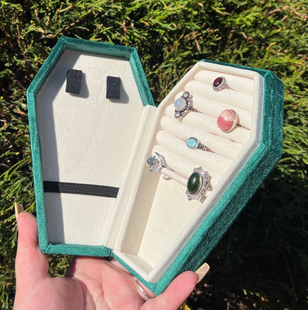 Velvet Coffin Jewelry Box - Etsy