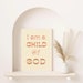 Boho Wall Art Boho Nursery Wall Art I Am a Child of God - Etsy