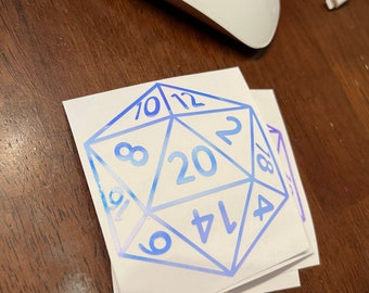 Dnd Car Decal D20 - Etsy