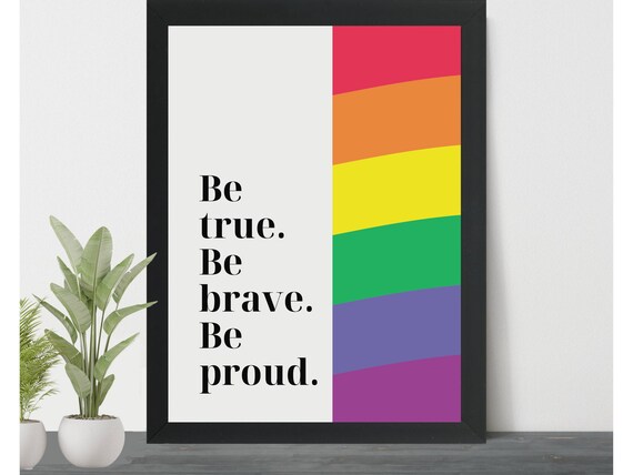 LGBTQ Flag Poster Rainbow Wall Art Pride Digital Download - Etsy