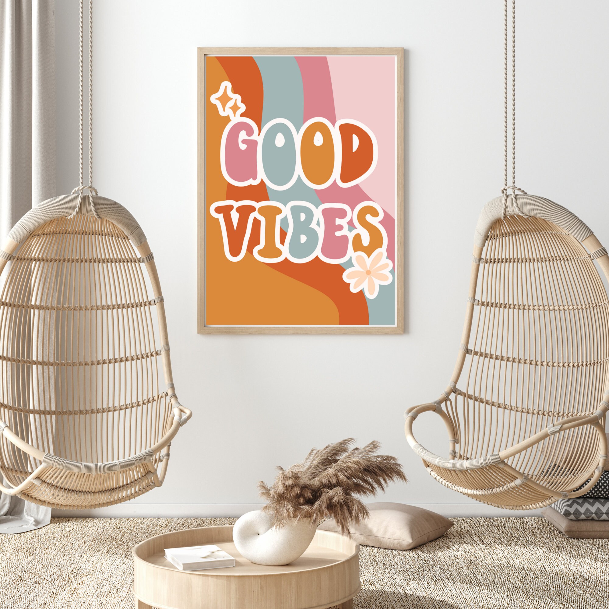 Retro Groovy 70s Style Printable Posters, 70's Posters, Retro Hippie ...