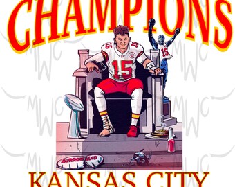 KC Chiefs Super Bowl PNG, Sublimation Design, Kansas City - Etsy