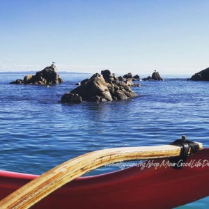 Red Outrigger Canoe Collage Poster. Photo Collage Print of - Etsy