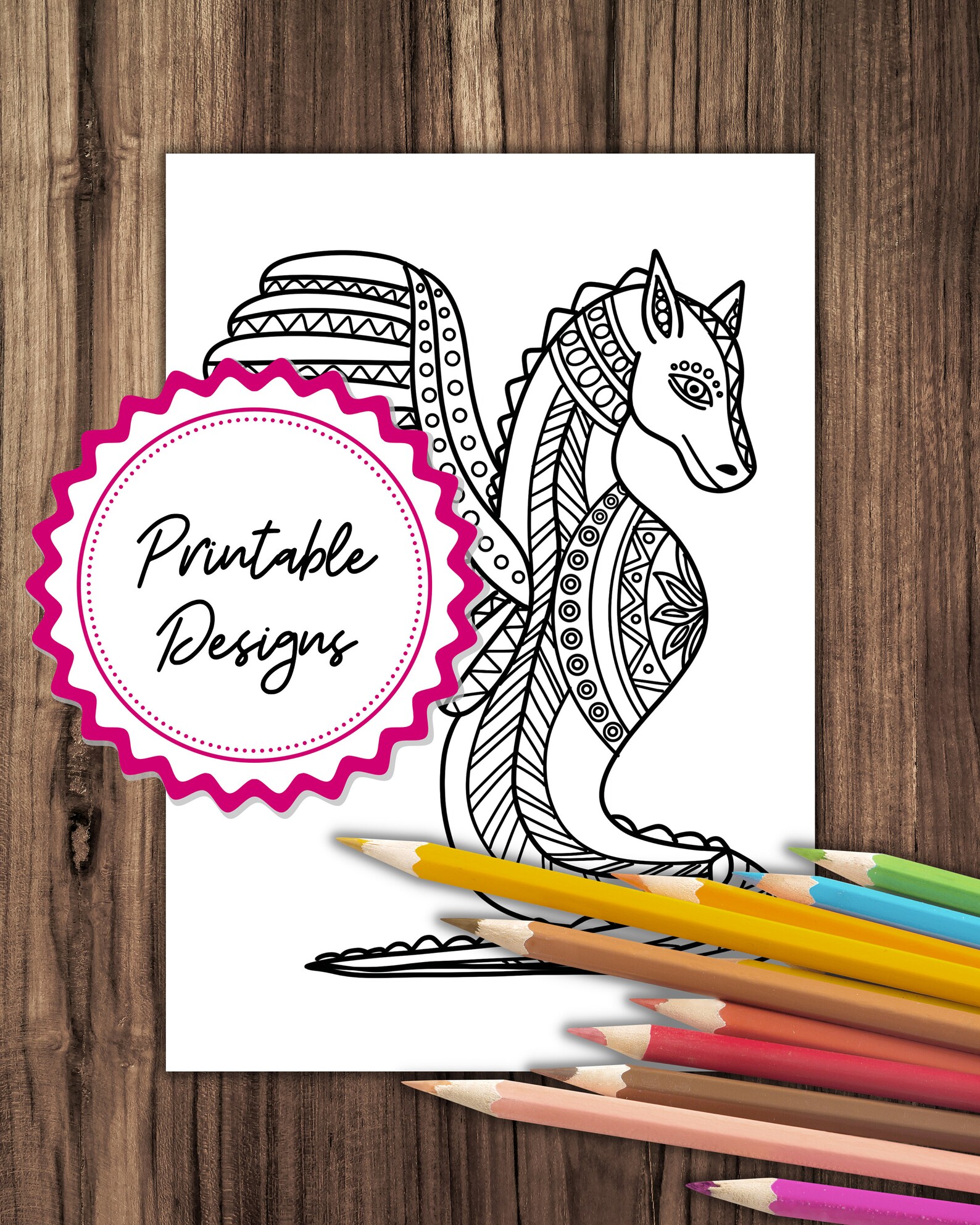 5 Alebrije Coloring Pages, Mexican Alebrijes Coloring Pages Bundle ...