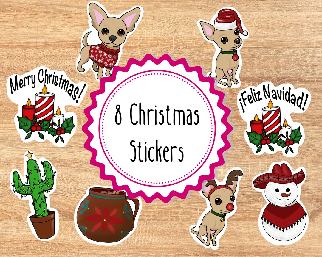 Mexican Christmas Digital Stickers Png, Svg, Laptop Stickers, Digital ...